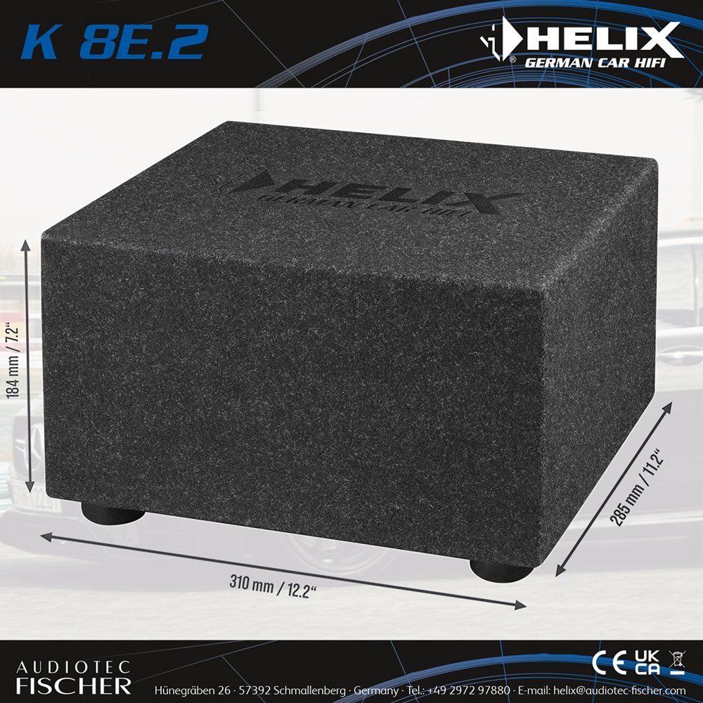 Helix K 8E.2 Subwoofer 8" Downfire Compact Passive Subwoofer K Series